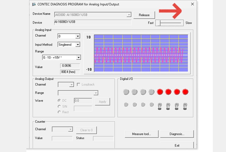 Using a Laptop as a Data Logger.Step 1 Device Setup | CONTEC